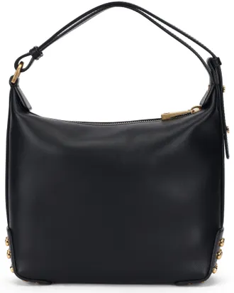Tod's Womens Handbag Metal Dots Leather Black Handbags Hand Bags