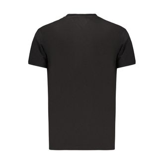 Tommy Hilfiger Logo-Print Cotton T-Shirt - Black