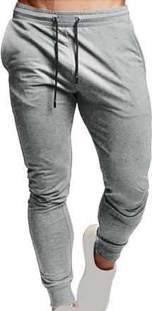 Generic Pantalon de jogging à ourlet ouvert pour homme - Pantalon de survêtement décontracté à taille élastique - Pantalon de jogging en coton - Pantalon de j