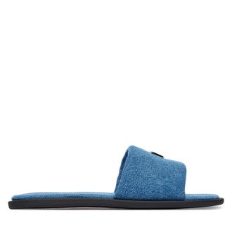 Tommy Jeans Pantoletten Tommy Jeans Tjw Padded Denim Casual Slide EN0EN03020 Blau