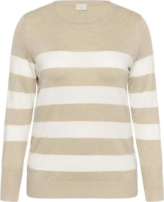 Kaffe Curve Femme, Pulls, Multicolore, Taille: 42 FR Maille &agrave; col rond