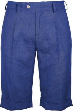 Made In Italia Homme, Shorts, Bleu, Taille: M Linen Short