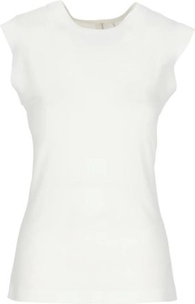 Norma Kamali Femme, Tops, Blanc, Taille: 40 FR D&eacute;bardeur &agrave; col rond