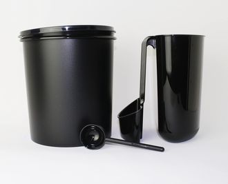 Tupperware Kaffeehaus Kaffeedose Kaffeevorratsdose + Löffel Schwarz: Schlicht, 3,7 Liter, Kaffeevorratsdose, Behälter, Kaffeedose, 524466031