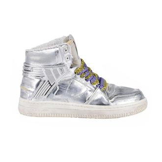 Philippe Model Femme, Chaussures, Gris, Taille: 36 EU Baskets Montantes en Fibres Diverses