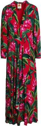 Farm Rio DREAM GARDEN RED MAXI DRESS
