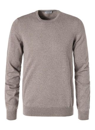 Gran Sasso Herren Pullover beige Merinowolle unifarben