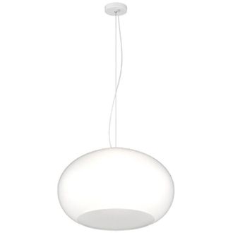 Top-Light Lustre en verre souffl&eacute; blanc laiteux top light casper 1218 s42 bi e27 led