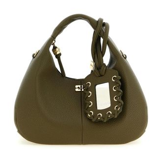 Ganni Sac hobo en cuir textur&eacute; - Femme - Sacs - Vert - Taille: ONE Size