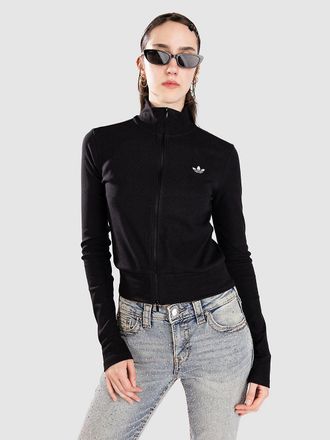 adidas Originals Ess Rib Fz TT Sweat &agrave; capuche Zipp&eacute; noir