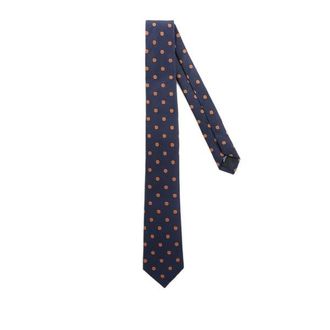 Au Printemps Paris Seidenkrawatte - Blau