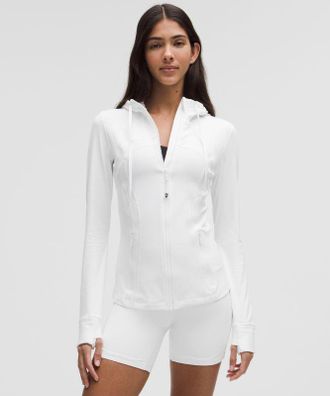 lululemon Define Jacke mit Kapuze Nulu f&uuml;r Frauen - Gr&ouml;&szlig;e 10 in White