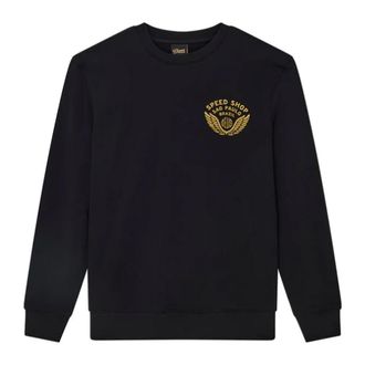 Deus Homme, Sweatshirts et sweats &agrave; capuche, Noir, Taille: S Munificence Team Crew