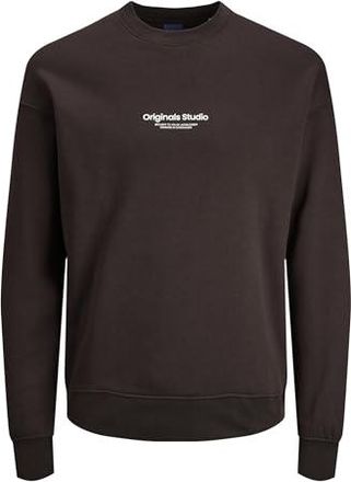 Jack & Jones Jorvesterbro Sweat &agrave; col Rond Noos Maillot de surv&ecirc;tement, G&acirc;teau au Chocolat, S Homme