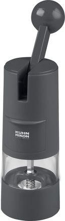 Kuhn Rikon Salzmühle & Pfeffermühle Ratchet Grinder, Gewürzmühle manuell, grau, verstellbares Keramikmahlwerk