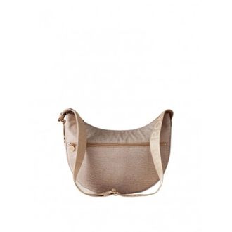 Borbonese Femme, Sacs, Beige, Taille: ONE Size Demi-Lune Sable Sac Hobo