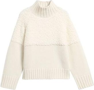 Barbour Pull droit col montant bi-mati&egrave;re