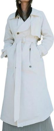 Nour Hammour Cream Harriet Trench Coat Size 40