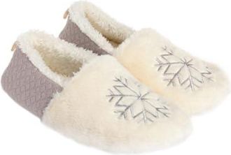 IFUNDOM Pantoufles dInt&eacute;rieur pour Femmes Chaudes et Confortables Semelle Antid&eacute;rapante Doublure en Coton Doux Taille S Couleur Gris &Eacute;l&eacute;gant pour LHiver Journ