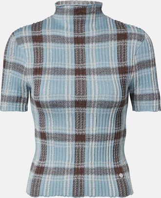 Acne Studios Top Kosa en laine m&eacute;lang&eacute;e &agrave; carreaux