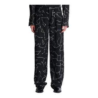 Balmain Krepphose mit Strass-Konstellationsmotiv - - Trousers - Herren - Schwarzk - M