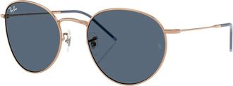 Ray-Ban unisex, Accessoires, Rose, Taille: 53 MM Round Reverse Lunettes de soleil