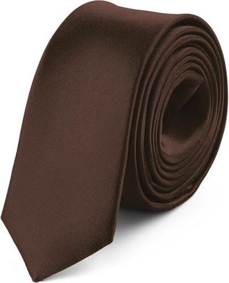 Ladeheid Cravate Étroite Varieté de Couleurs Accessoire Vêtement Homme - SP-5 (150cm x 5cm, Marron24)