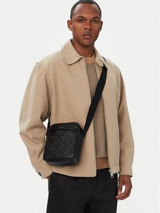 Calvin Klein Umh&auml;ngetasche Emblem Aop Deboss Reporter LV04D3562G Schwarz
