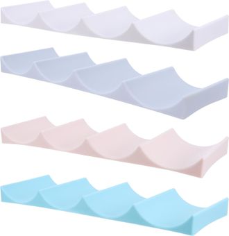 Soimiss Baluue 4 St&uuml;ck Kunststoff Aufbewahrungsregal f&uuml;r Weinflaschen und Getr&auml;nkedosen K&uuml;hlschrankhalter Tischregal f&uuml;r Hausbar und K&uuml;chenorganisation Farbig