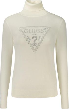 Guess Pullover mit hohem Kragen und Logo - - Knitwear - Damen - Wei&szlig; - M