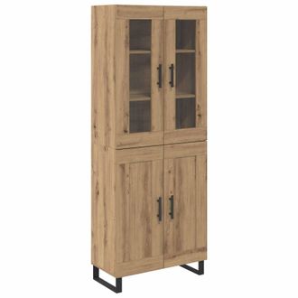 vidaXL Credenza 2 Pz Rovere Artigianale 69,5 X 34 X 180 Cm Vidaxl