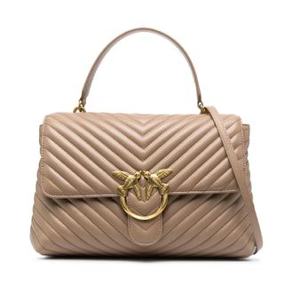 Pinko Pinko, Femme, Sacs, Beige, Taille: ONE Size Sac à bandoulière Chic Lady à Épaules Bouffantes