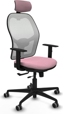 Piqueras y Crespo Ergonomischer Stuhl mit 1D-Armen, h&ouml;henverstellbare Lendenwirbelst&uuml;tze und h&ouml;henverstellbares Kopfteil, Neigung und Neigung, ausgestattet mit Syncro/T