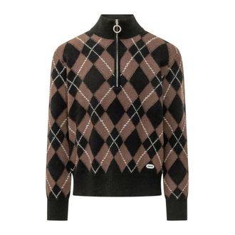 Ami Pullover mit Rei&szlig;verschlusskragen - - Knitwear - Herren - Braun - S