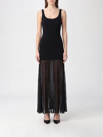 Toteme Robe longue en maille &agrave; encolure carr&eacute;e et &eacute;paules d&eacute;nud&eacute;es