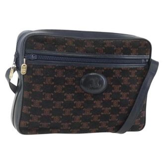 Celine Sac bandouli&egrave;re en toile Pre-owned - Femme - Pre-owned - Bleu - Taille: ONE Size