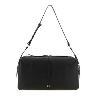 Pinko Pinko, Femme, Sacs, Noir, Taille: ONE Size Keeper Large Shoulder Bag