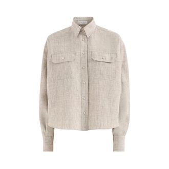 Brunello Cucinelli Chemise - Femme - Blouses et Chemises - Beige - Taille: 36 FR