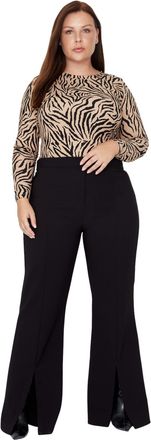 Trendyol Frau Gro&szlig;e Gr&ouml;&szlig;en Hoher Bund Wide Leg Wide Leg Hosen in gro&szlig;en Gr&ouml;&szlig;en