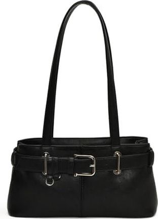 Generic Sac &agrave; bandouli&egrave;re r&eacute;tro pour femme - &Eacute;l&eacute;gant - Sac de voyage pour fille, Noir, 30.0*9.0*15.0