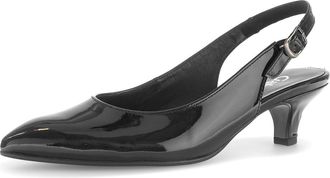 Gabor Damen Slingpumps, Frauen Absatzschuhe,Slingback,Leder,kn&ouml;chelriemchen,b&uuml;ro-Pumps,Office,bequem,elegant,high Heels,schwarz,38.5 EU / 5.5 UK