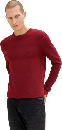 Tom Tailor Herren 1035763 Pullover, 30315-Burgundy Melange, XXL