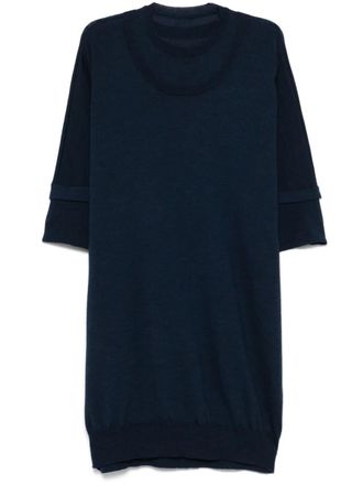 Maison Margiela robe à design superposé (années 2010) - Bleu