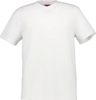 HUGO BOSS Herren T-Shirt wei&szlig; Baumwolle
