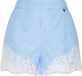 Silvian Heach Femme, Shorts, Bleu, Taille: 34 FR Shorts inserto decorativo a contrasto