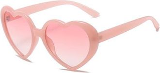 Generic Lunettes De Soleil Personnalis&eacute;es Coeur Mignon Femmes Photo Vacances Lunettes De Soleil(Pink)