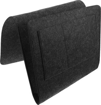 Valiclud Filz Betttasche mit Seitenöffnung Hängender Nachttisch Organizer für Zuhause und Studentenwohnheim Praktische Aufbewahrungstasche mit Mehreren Fächern