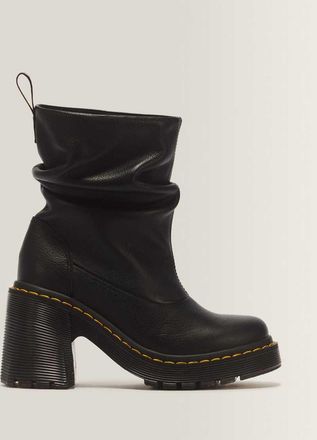 Dr. Martens Kasey Lo Virginia Leder Stiefel Mit Absatz in Schwarz, Gr&ouml;&szlig;e: 36