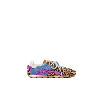 Dsquared2 Femme, Chaussures, Multicolore, Taille: 38 EU Baskets Pony Denim Strass