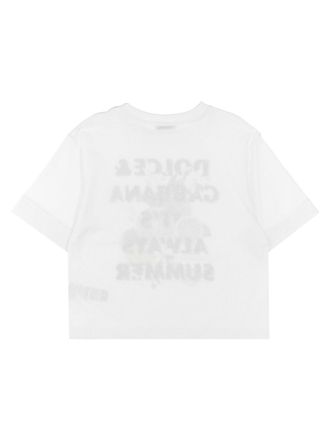 Dolce & Gabbana Glitter Print T-Shirt - White